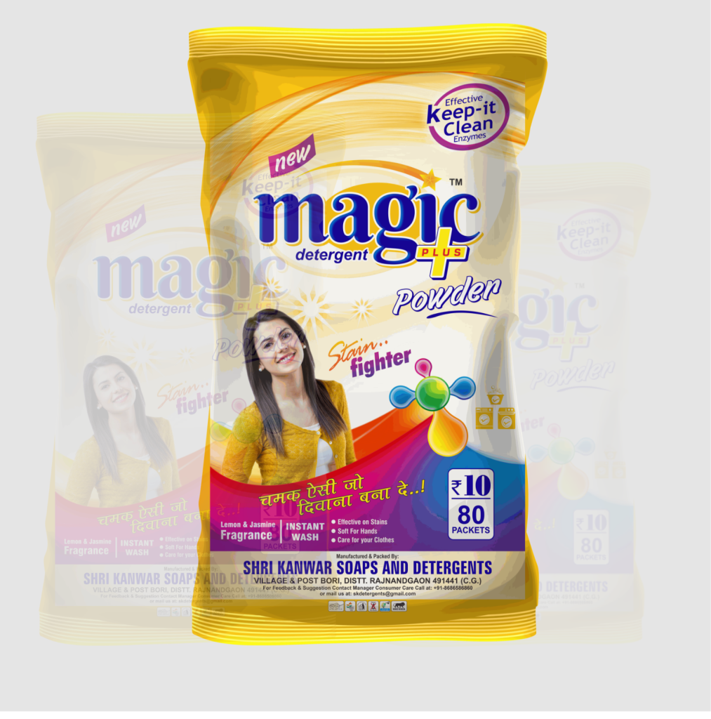 Powerful Detergent Powder Packet for Sparkling Clean Clothes